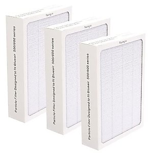 Omaeon 3-Pack for Blueair 500/600 Filter Replacement - Compatible with Blue Air Purifiers Filter 500 600 Series. 3 Particle Filters Fit Blue Air Filter Replacement 500 600, 501, 503, 510, 601, 603