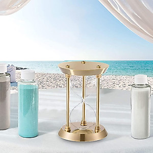 DIY Sand Timer, Brass Empty Hourglass for Wedding Sand Ceremony Fillable, Small Unity Hour Glass Set, Vintage Sand Clock Gold Frame Without Sand, Antigo Reloj De Arena for Home, Desk, Office Décor