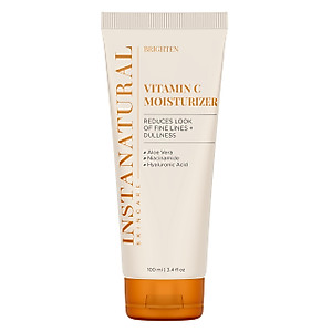 InstaNatural Vitamin C Moisturizer Face Cream, Brightens and Reduces the Look of Fine Lines and Wrinkles, Moisturizing Lotion for Dry Skin, with Hyaluronic Acid, 3.4 FL Oz