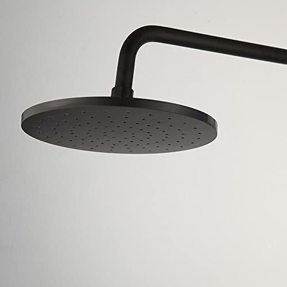 Yanksmart Black Shower System Set Rainfall Spout Round Head with Wall Mounted Handheld Spray Mixer Tub Shower Faucet Set