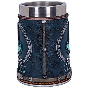 Assassin's Creed Nemesis Now B5335S0 Officially Licensed Valhalla Viking Game Tankard, Resin w. Stainless Steel, 300 milliliters, Multicolour