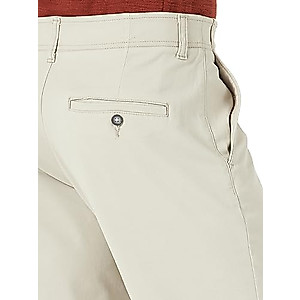 Lee Men's Extreme Motion Flat Front Relaxed Taper Pant, Dove, 38W x 30L