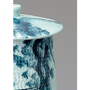 Soine Kiln 489-08-453 Sushi Hot Water Only Tochili Mountain Water with Lid, Blue, Approx. 10.1 fl oz (300 ml)