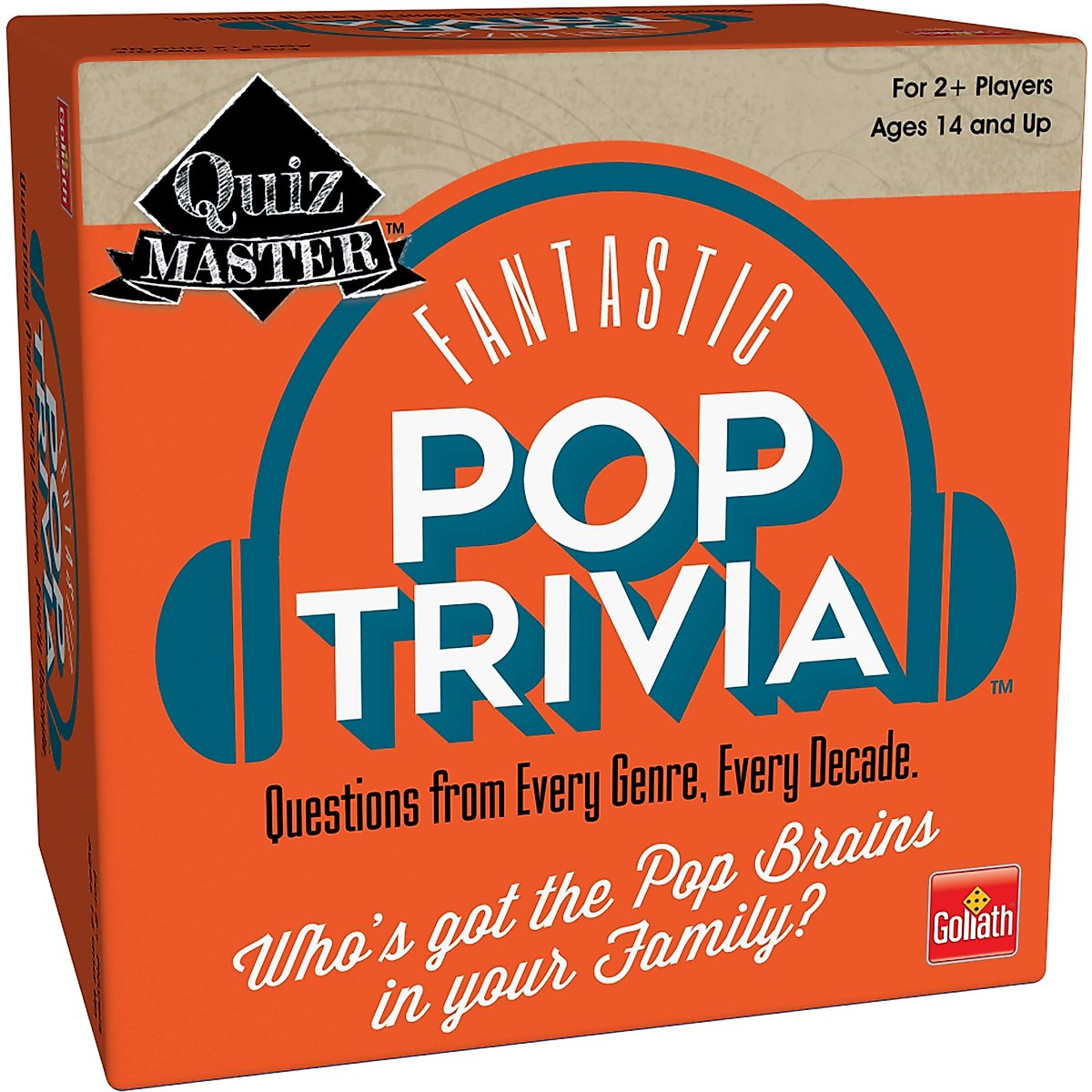 Goliath Quizmaster Pop Trivia : Questions from Every Genre, Every Decade, 5" (B07GRDMNG1) - Orange