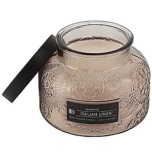 Italian Linen Embossed Jar Candle