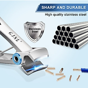 Upgrade Toenail Clippers for Seniors Thick Toenails, Nail Clippers for Men Thick Nails with Wide Opening, Professional Extra Large Heavy Duty Cutter Toe Nail Clippers for Seniors