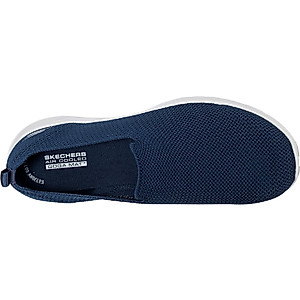 Skechers womens Walking Sneaker, Navy/White, 8 US