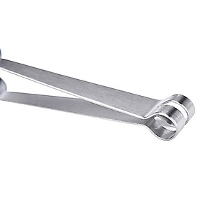 DINGJIN 2 Piece Stainless Steel Tea Tongs Teabag Squeezer Strainer Holder Grip Metal Spoon Mini Sugar Clip Kitchen Bar Tools