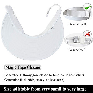 2PCS Wide Brim Sun Visor Hat Women Large UV Protective Golf Beach Cap, Design in Korea