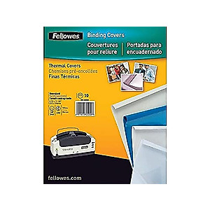 Fellowes 1/8-Inch Thermal Binding Covers, 10-Pack, Black (5222701)
