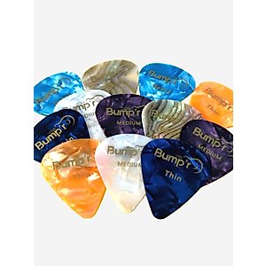 Bump'r Premium Guitar Picks 12 Pack - Includes Thin, Medium & Heavy Gauges (12 Pack)