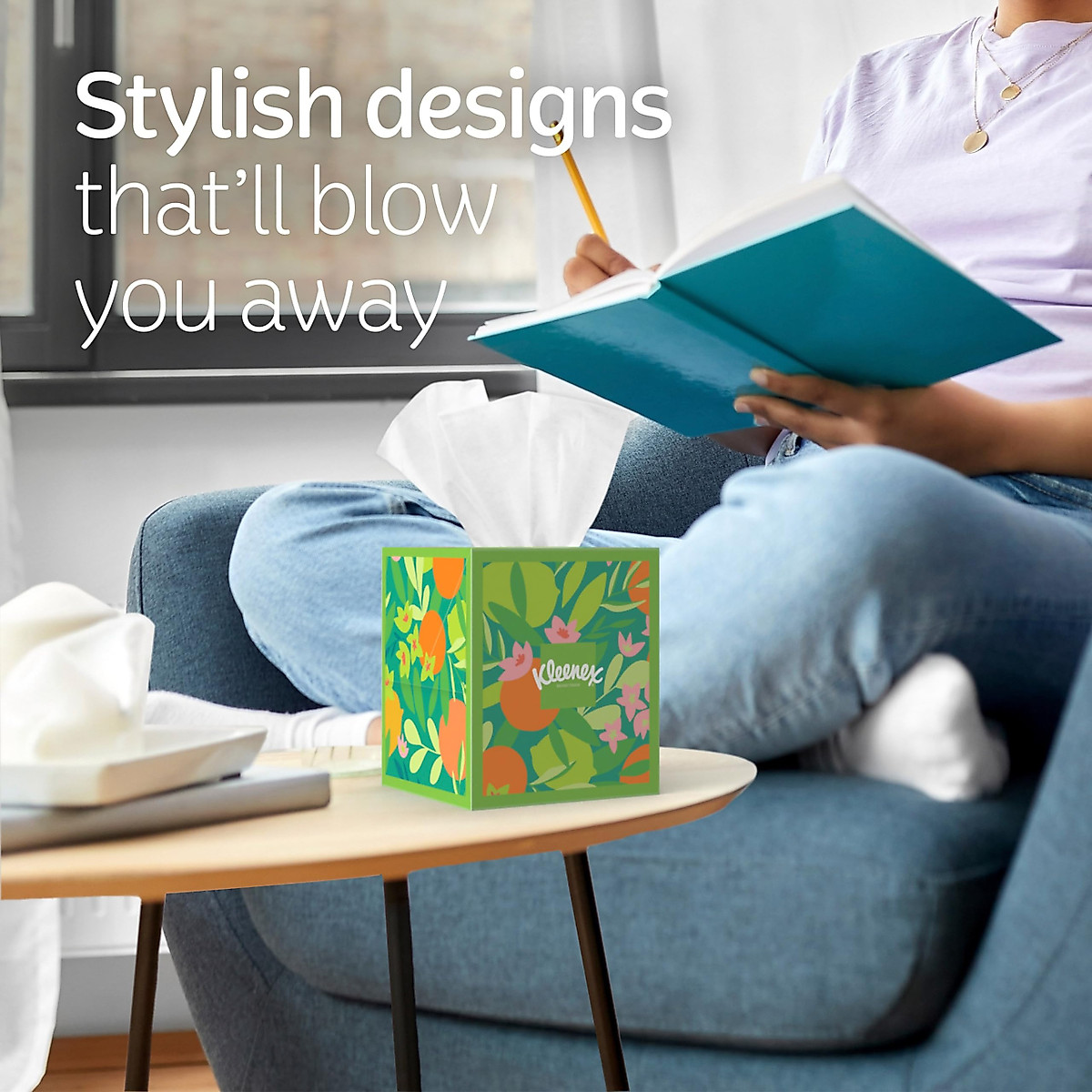 Kleenex Ultra Soft Facial Tissues, 8 Cube Boxes, 80 Tissues per Box, 3-Ply, Packaging May Vary