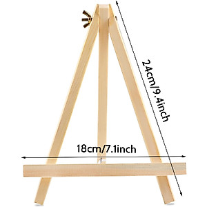 6 Pack 9 Inch Wood Easels, Easel Stand for Painting Canvases, Tripod, Kids Student Tabletop Easels for Painting, Art Craft Painting Easel Stand for Artist Adults Students