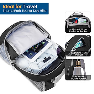 ZOMAKE Ultra Lightweight Packable Backpack 25L - Foldable Hiking Backpacks Water Resistant Small Folding Daypack for Travel(Black)