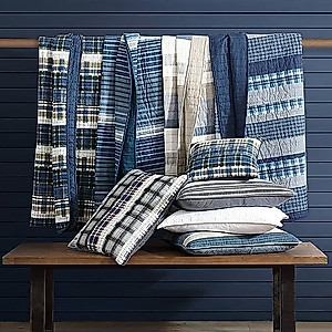 Nautica - Queen Quilt Set, Cotton Reversible Bedding with Matching Shams, Bedding Set for All Seasons (Coveside Blue, Queen)