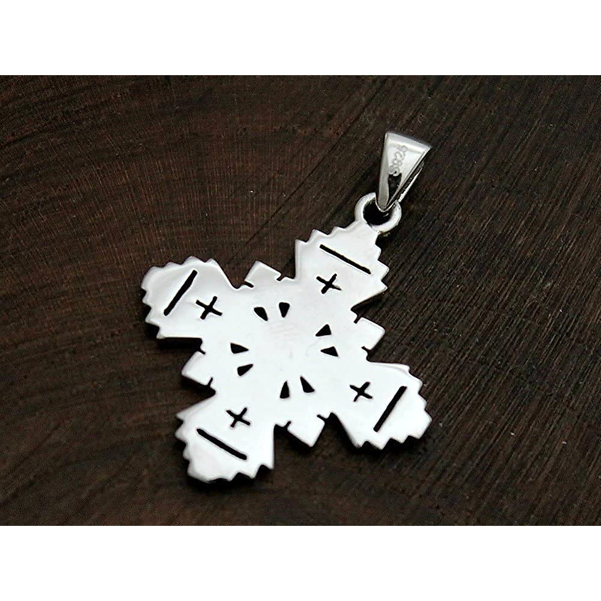 COSUMOSU Ethiopian Cross 925 sterling silver Pendant African wedding jewelry (Cross)