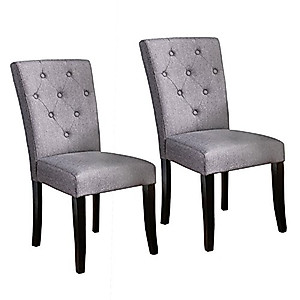 Christopher Knight Home Nyomi Fabric Dining Chair, Brown And White