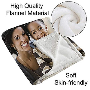 iBedding Personalized Birthday Gifts Custom Blanket Photo Blankets Using My Own Photos for Daughter,Son