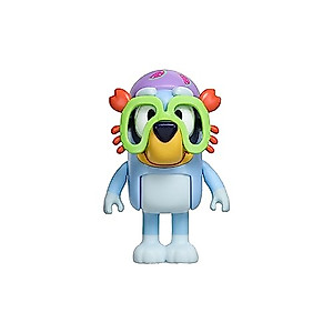 BLUEY Beach Cabin Playset, with Exclusive Figure with Goggles. Includes 10 Play Pieces and Sticker Sheet