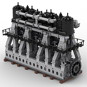 KAROYD Technic Titanic Reciprocating Triple Expansion Steam Engine Building Kit, Engine Series Building Blocks Set, Compatible with Lego (6584PCS)