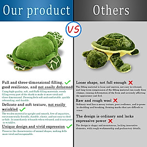 make my day Large Plush Turtle 21'' Stuffed Sea Turtle Plush Turtles Soft Big Stuffed Turtle Pillow Toys Tortoise Hugging for Christmas, Valentine, Birthday, Green