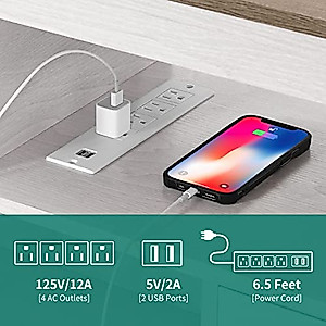 YITAHOME Farmhouse TV Stand for 65 Inch TV with Power Outlet