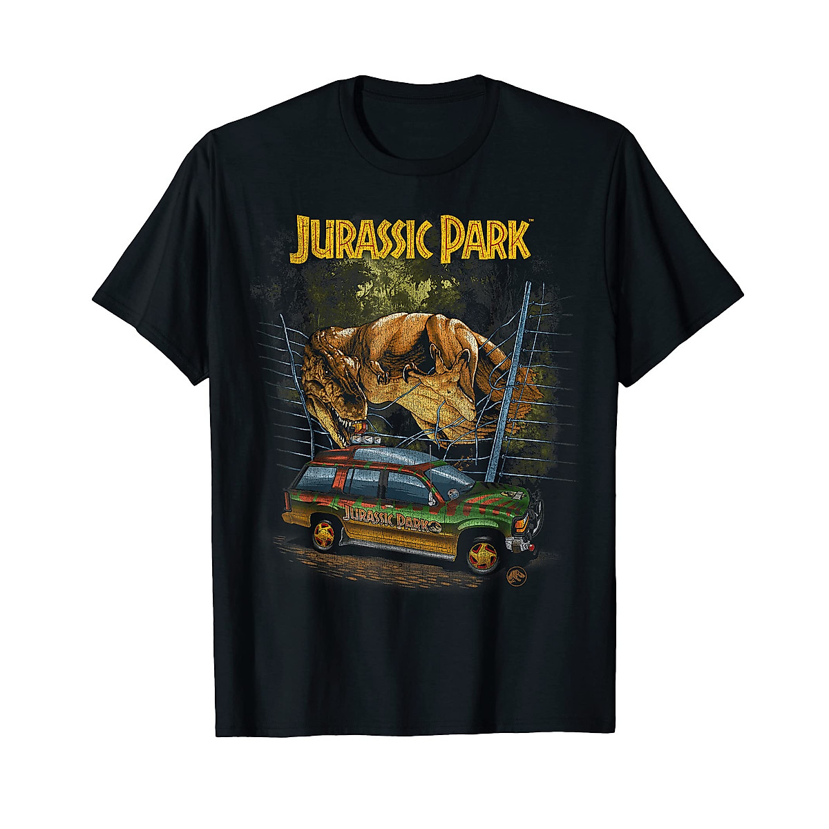 Jurassic Park Vintage T-Rex Break Out T-Shirt