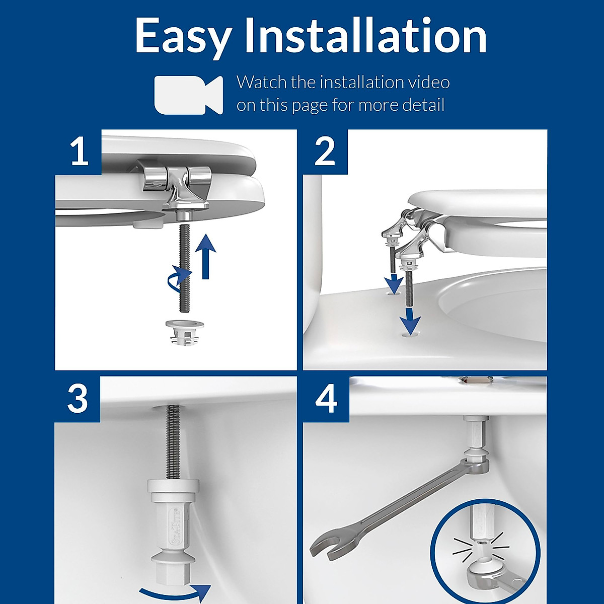 Mayfair 1815CP 000 Soft Toilet Seat with Premium Chrome Hinges that will Never Loosen, ELONGATED, White