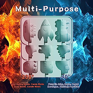 Homemade Popsicle Molds Shapes, Silicone Popsicles Molds 3 Pcs, Ice Cream Molds for Adults Kids Food Grade Ice Molds with Reusable Plastic Sticks, Dinosaur Rocket Car Shape Popsicle Maker (Purple)