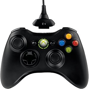 Xbox 360 Wireless Controller with Transforming D-Pad and Play and Charge Kit - Black