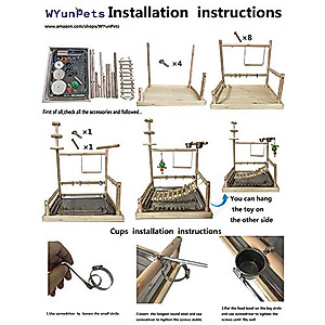 WYunpets Bird Perch Platform Stand Wood Bird Playground for Small Animals Parrot Parakeet Conure Cockatiel Budgie Gerbil Rat Mouse Chinchilla Hamster Cage Accessories Exercise Toys Sector