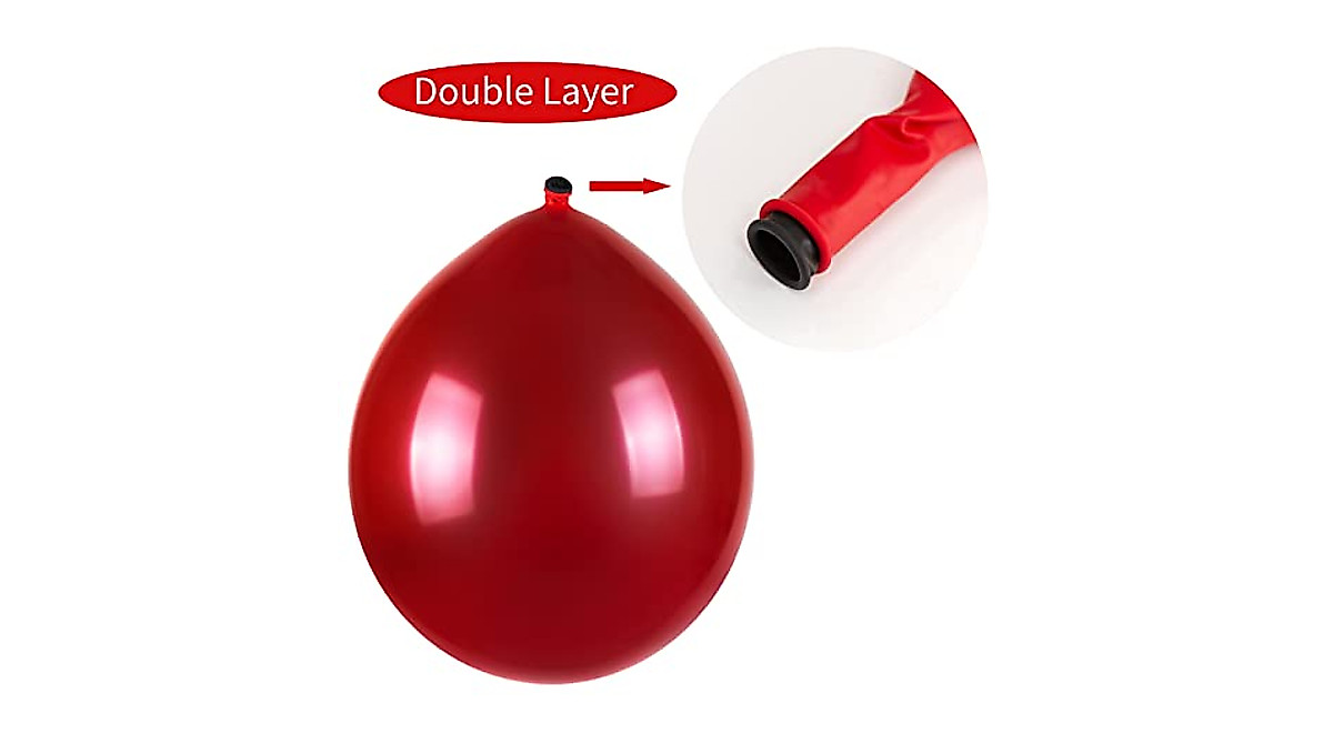 50pcs Chrome Metallic Red Balloons - Elegant Party Decorations