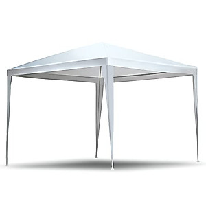 Party Tent 10 feet x 10 feet Gazebo Canopy Outdoor Tent for Parties Waterproof UV Protection Pavilion for Wedding, Camping, Events Shelter (White)