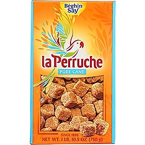 La Perruche Pure Cane Brown Sugar Cubes (750g/1.65lb box) | Ideal Sugar Cubes for Coffee | Pack of 1