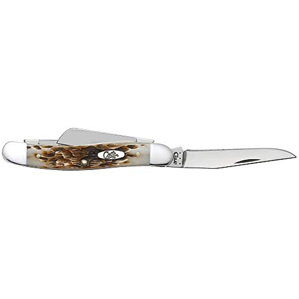 Case Medium Amber Bone SS Stockman Pocket Knife