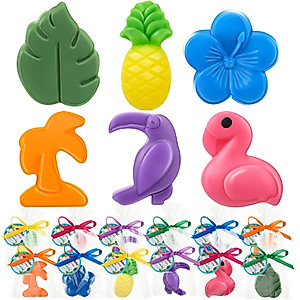 Otuuz 24 Sets Hawaiian Party Favors Luau Tropical Soap Favors Small Flamingo Pineapple Scented Soap Hawaiian Birthday Wedding Party Favors with Thank You Tags for Baby Shower Bridal Shower Wedding