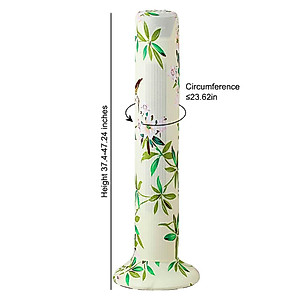 VIOKKO Tower Fan Dust Cover Dustproof Tower Cover Washable Tower Sleeve Dust-Proof Protective Cover for Household Tower Fan Pedestal Fan Floor Fan Stand Fan Decoration (Green Flower Meet Bird)