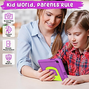 AOYODKG Tablet 9 inch, Android 12 Tablet, 14GB RAM 128GB ROM, 2.4G/5G WiFi Tablet with Shockproof Case, Parental Control, Bluetooth, Educational, Dual Camera, Games, Purple