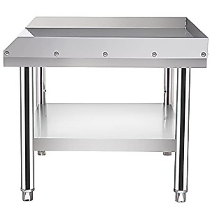 VEVOR Stainless Steel Equipment Grill Stand, 60 x 30 x 24 Inches Stainless Table, Grill Stand Table with Adjustable Storage Undershelf, Equipment Stand Grill Table for Hotel, Home, Restaurant Kitchen
