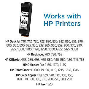 Swift Ink Remanufactured for HP 45 (51645A) Ink Cartridge (Black, Single Pack)
