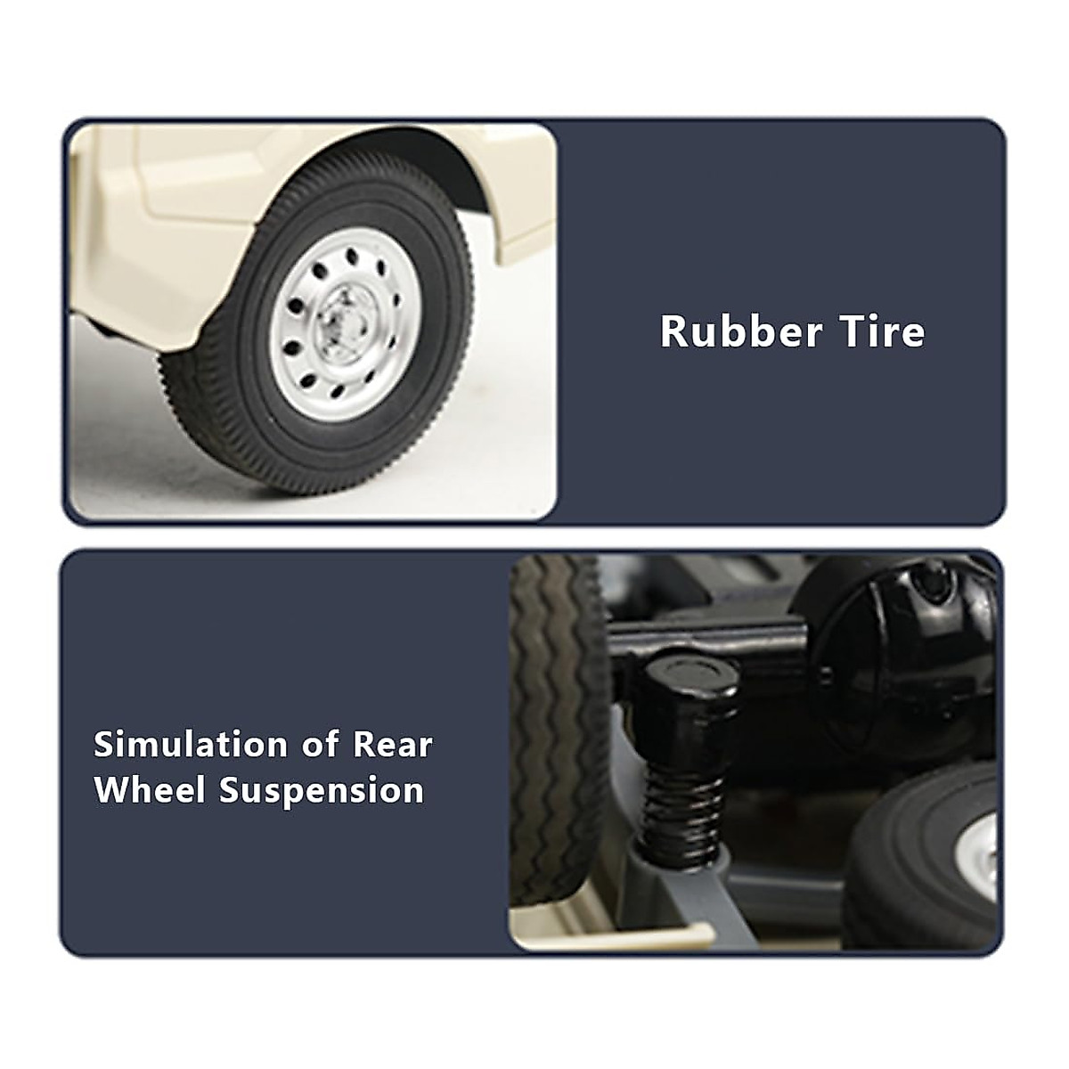 KAROYD RC Mini-Truck, D12mini 1/16 2.4Ghz RC Car Truck - White