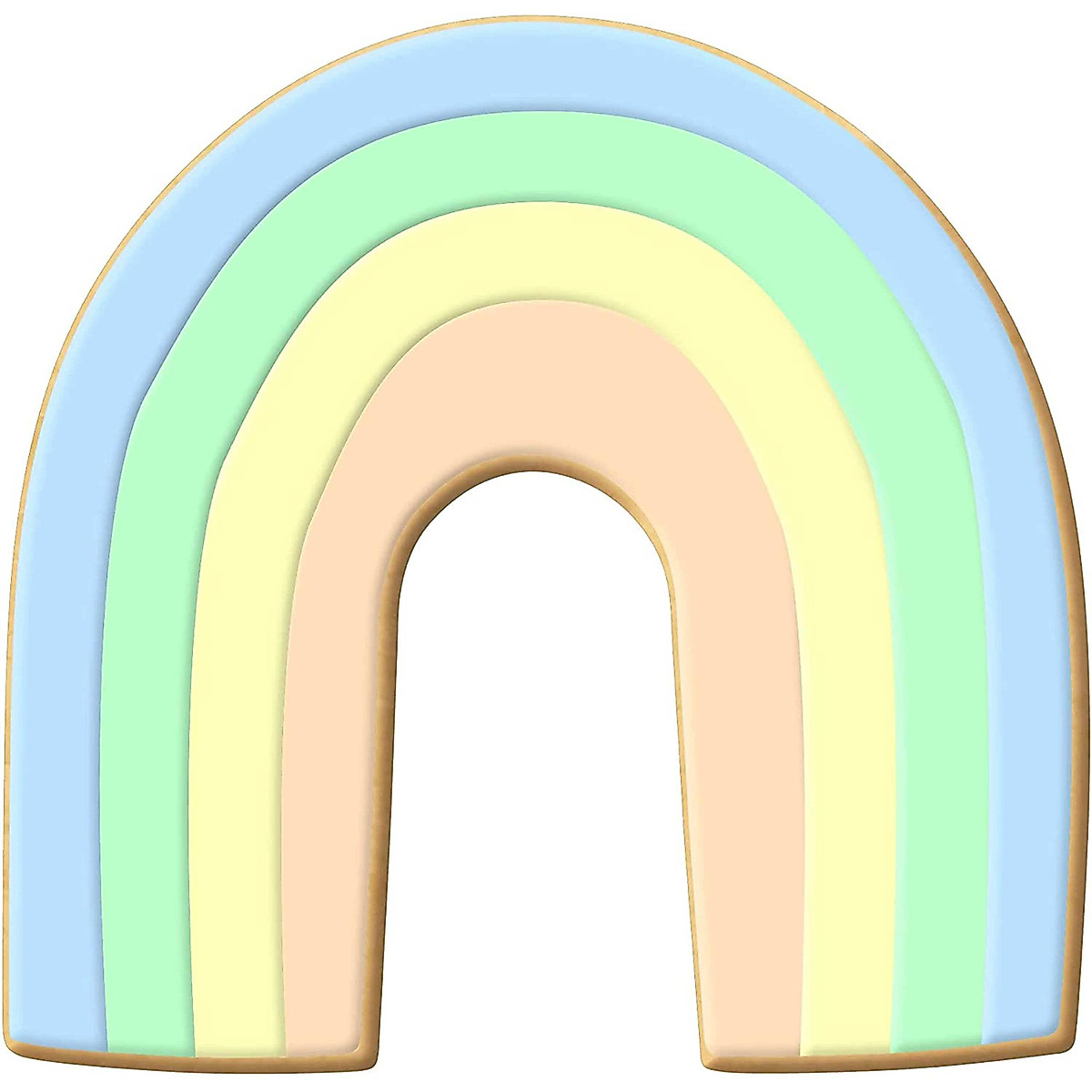 Foose Cookie Cutters Rainbow Horse Shoe Cookie Cutter 3 in, Tin Plate Steel, Handmade in USA