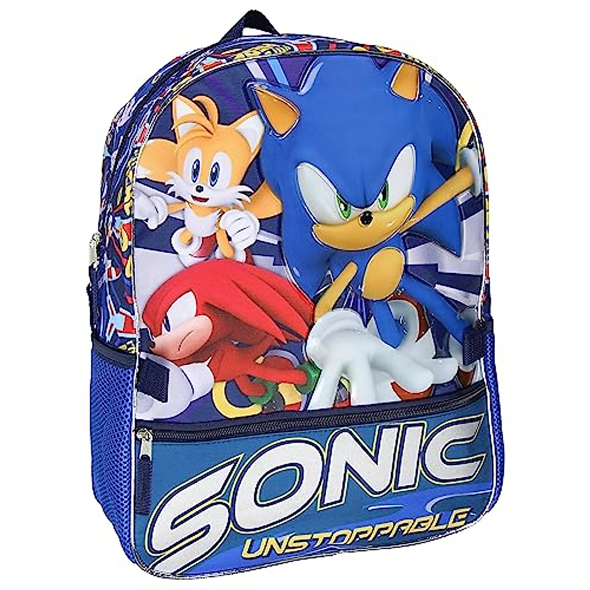 AI ACCESSORY INNOVATIONS Sonic The Hedgehog Tails And Knuckles Kids School Travel Backpack 2 Piece Set With Detachable Lunch Box
