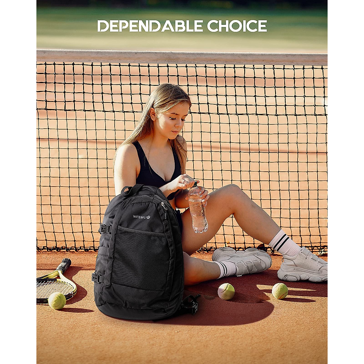 WATERFLY Small Hiking Sling Bag: Lightweight Sports Crossbody Backpack Over Shoulder Daypack Casual Cross Body Chest Side Pack for Man Woman