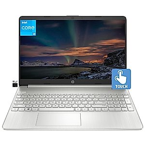 HP 15.6'' HD Touchscreen Laptop, Dual Core Intel i3-1115G4 (Beats i5-1030G7, Up to 4.1GHz), 16GB RAM, 256GB SSD, UHD Graphics, Webcam, WiFi, 11+ Hours Battery, Win11 S+Marxsolcables, Natural Silver