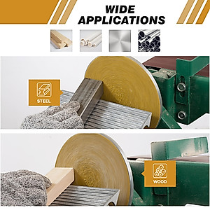 Shawya 50 PCS 6 Inch PSA Sanding Discs 40 Grit Self Adhesive Sticky-Back Sandpaper for DA Sander Finishing Abrasive Sand Paper Woodworking Wood Metal Sanding Disc