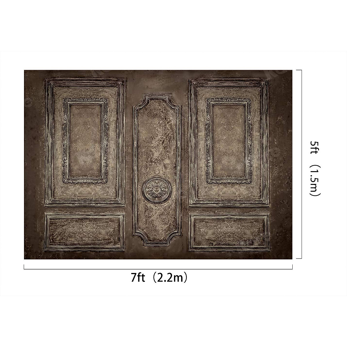 Kate 7×5ft Dark Wood Backdrop Retro Wooden Door Photo Backdrop Browm Background for Pictures