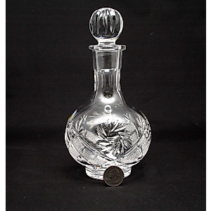 Vodka Set Russian Cut Crystal 12 Oz Carafe Decanter & 6 Crystal Shot Glasses 35 Ml 1.2 Oz