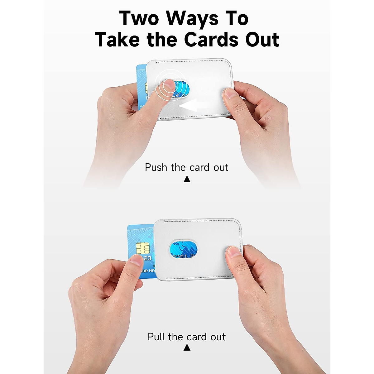 Magnetic Card Wallet Holder with MagSafe for iPhone 15 Pro Max/15 Pro/15 Plus/15,for iPhone 14 Pro Max/14 Plus/14 Pro/14, for iPhone 13 Pro Max/13 Pro/13/13 Mini, for iPhone 12/12 Pro/12 Max,White