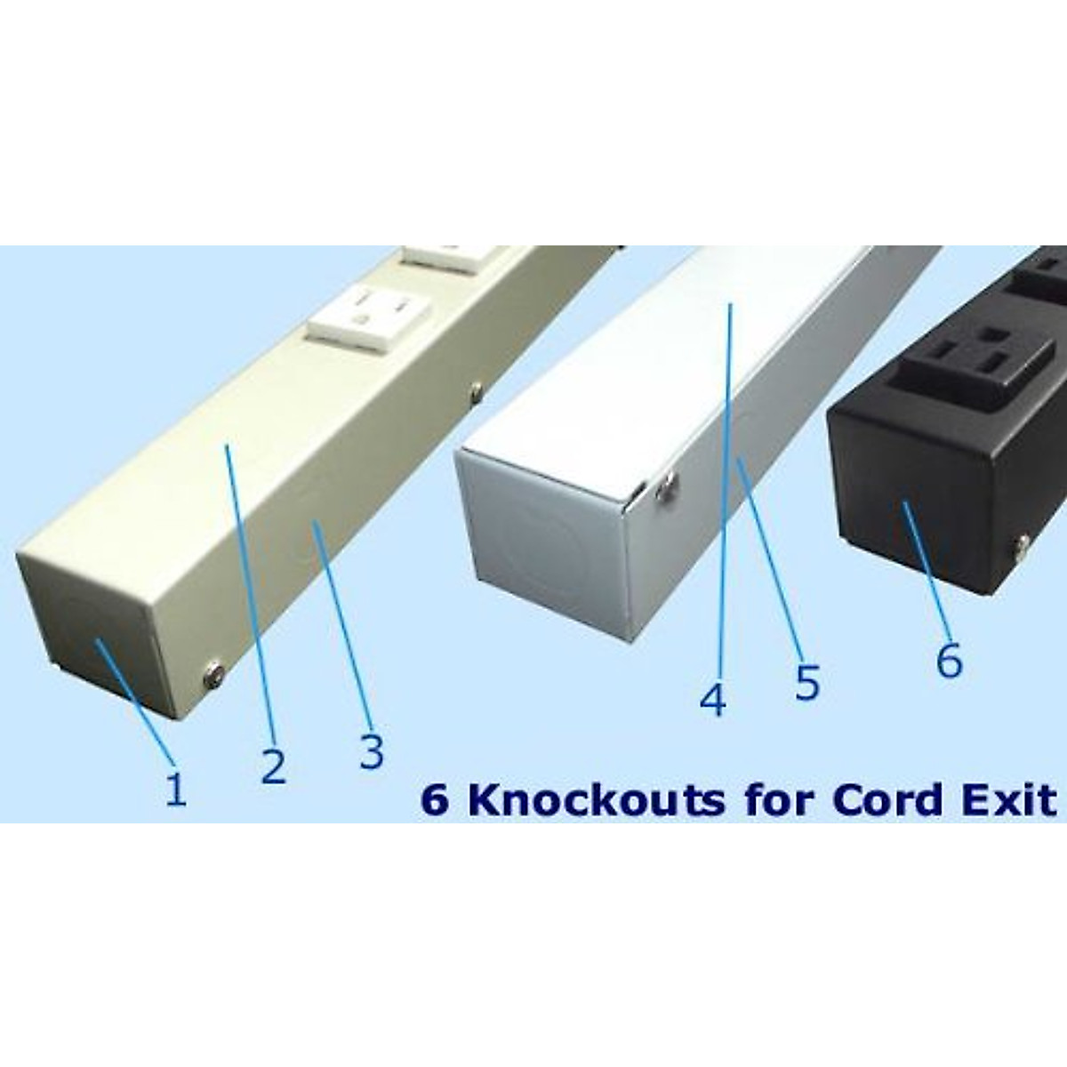 12” 4 20A Outlets Hardwired Power Strip